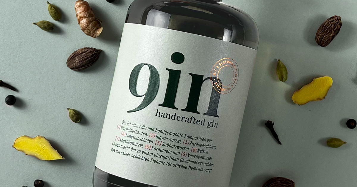 9in - eine von Grund auf neu geschaffene Gin-Marke | Higgins Design GmbH